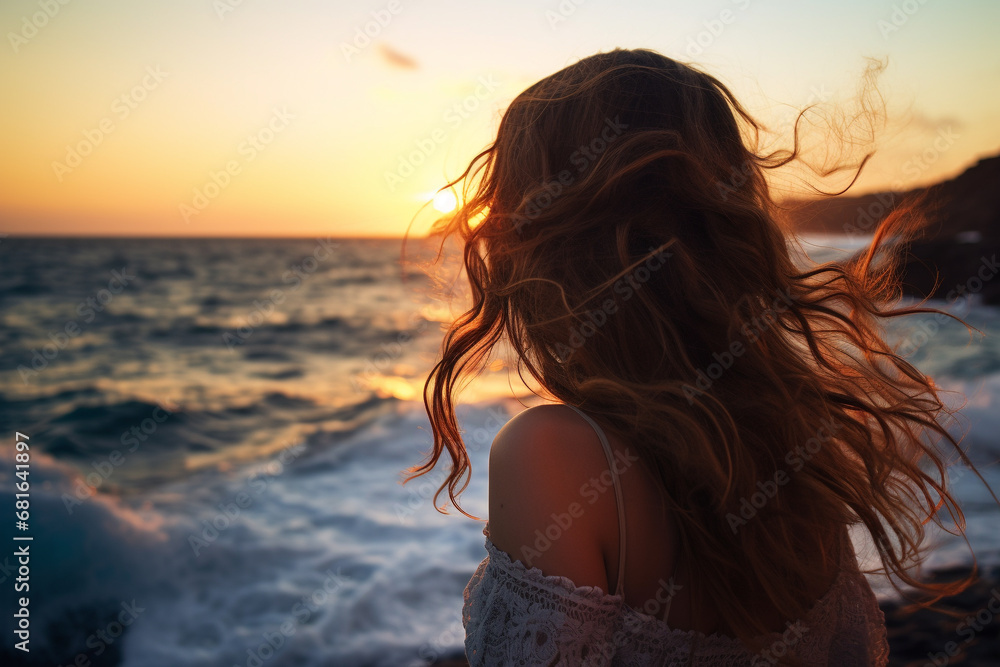 human with At this magical hour, captivating blend of open ocean and ...