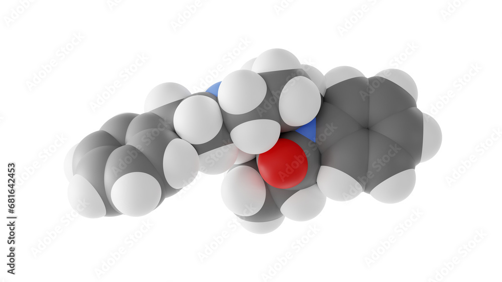 fentanyl molecule, opiate agonists, molecular structure, isolated 3d ...