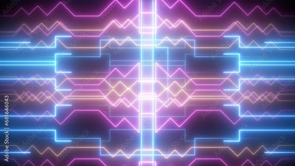 Futuristic motherboard circuit graphic 4K Loop animation background ...