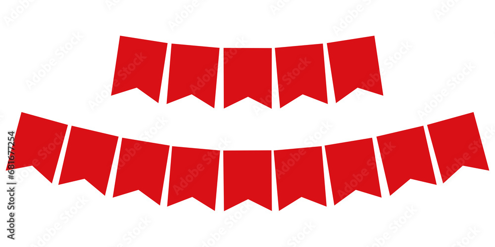 Ilustración de banderines rojos en fondo transparente Stock ...