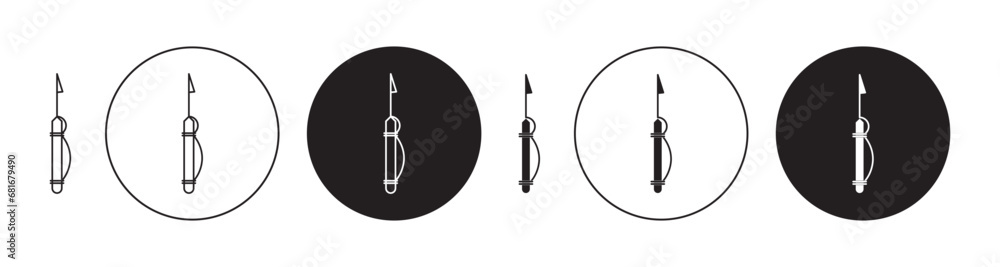 Harpoon vector icon set. Harpoon vector symbol suitable for apps and ...