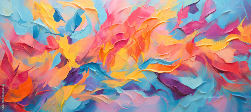 Impressionist Color Palette: Bright Paint on Canvas Stock Illustration ...