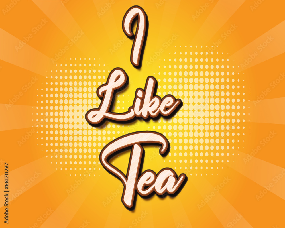 Editable tea text effect - Bubble Tea 3d Cartoon Cute template style ...