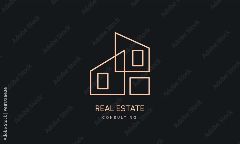 Collection of creative luxury real estate logo design icon templates ...