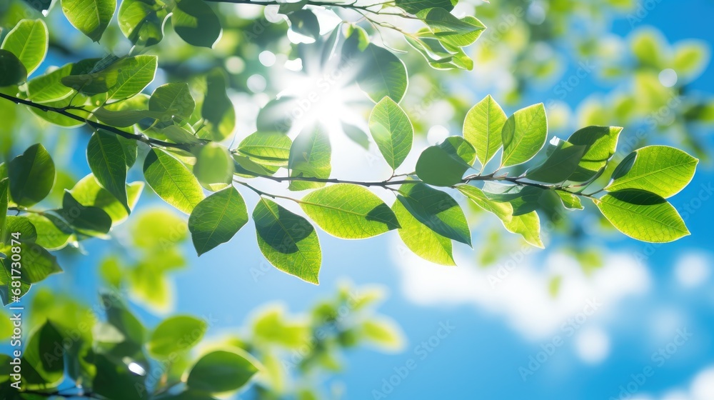 Capture nature's dance! Refreshing dappled sunlight and a blue sky with ...