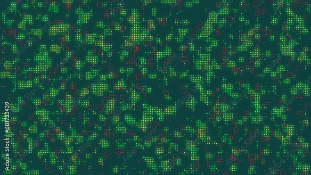 Animated abstract technology background. futuristic cyberspace. data ...