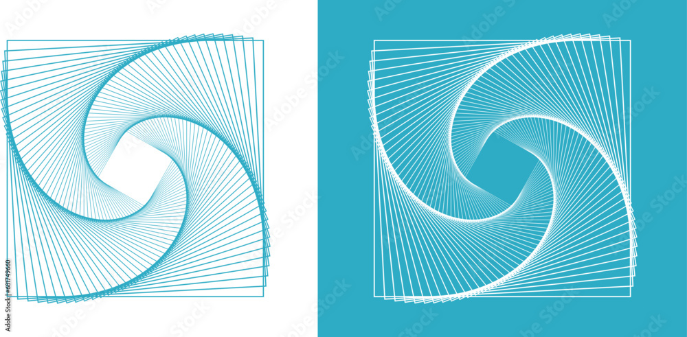 Abstract illusion type shape with brutalist geometric in memphis swiss ...
