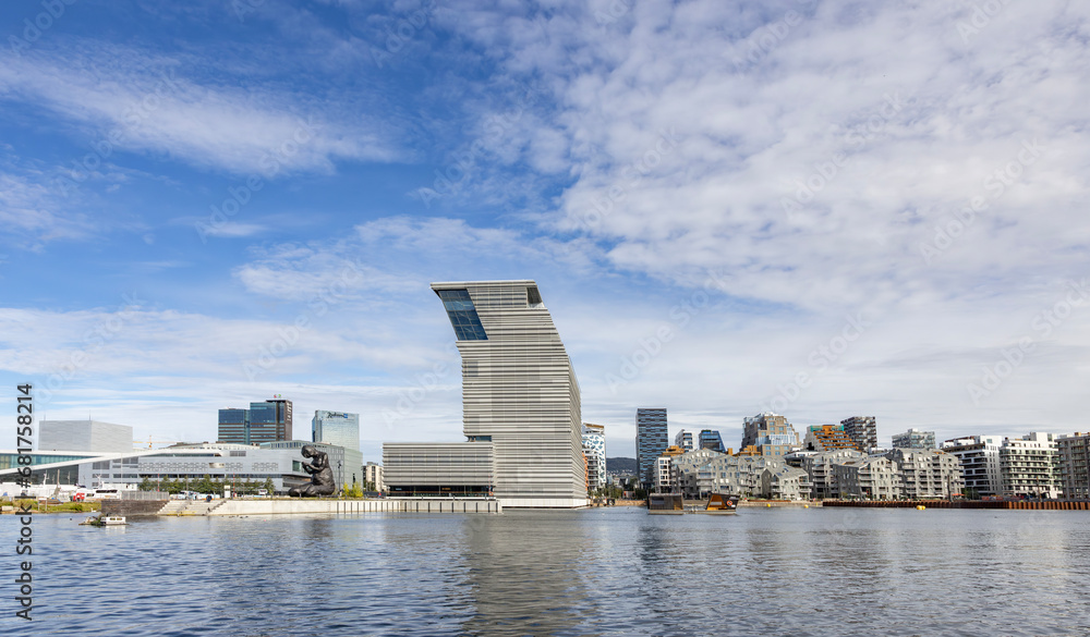 Oslo skyline modern city architecture buildings in new Bjorvika ...