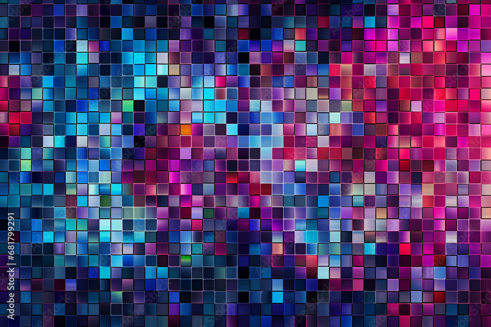 Abstract digital gradient, colorful pixels in pink and purple colors ...
