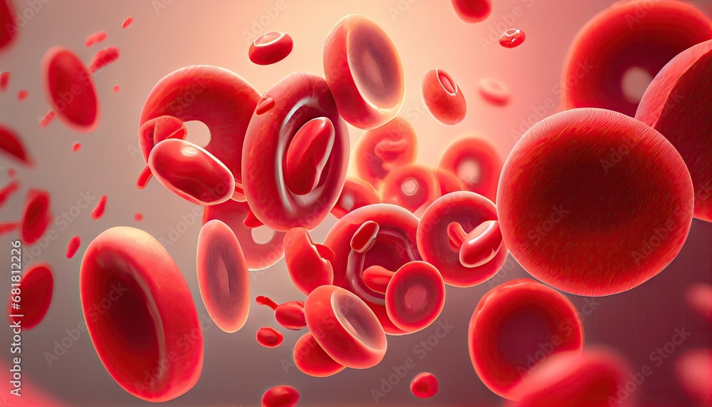 3d illustration human red blood cells concept medical health care cell ...