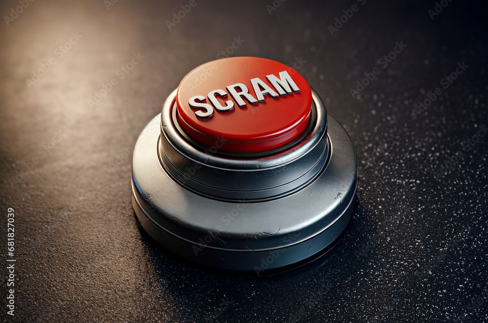Foto de The large red button labeled SCRAM is an acronym used in the ...