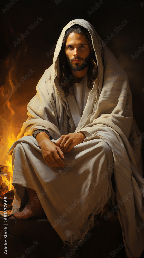 Portrait of Jesus Christ, savior of mankind, son of god, god, bible ...