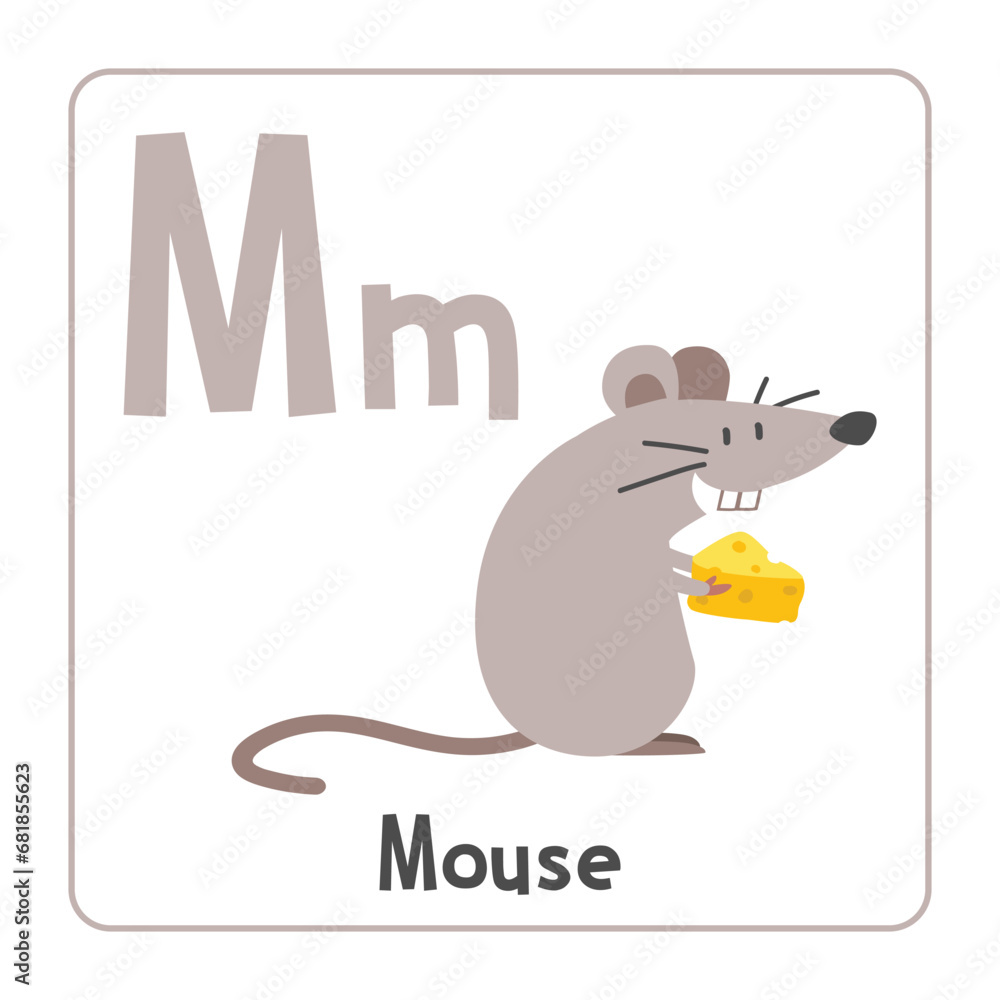 Mouse clipart. Mouse vector illustration cartoon flat style. Animals ...