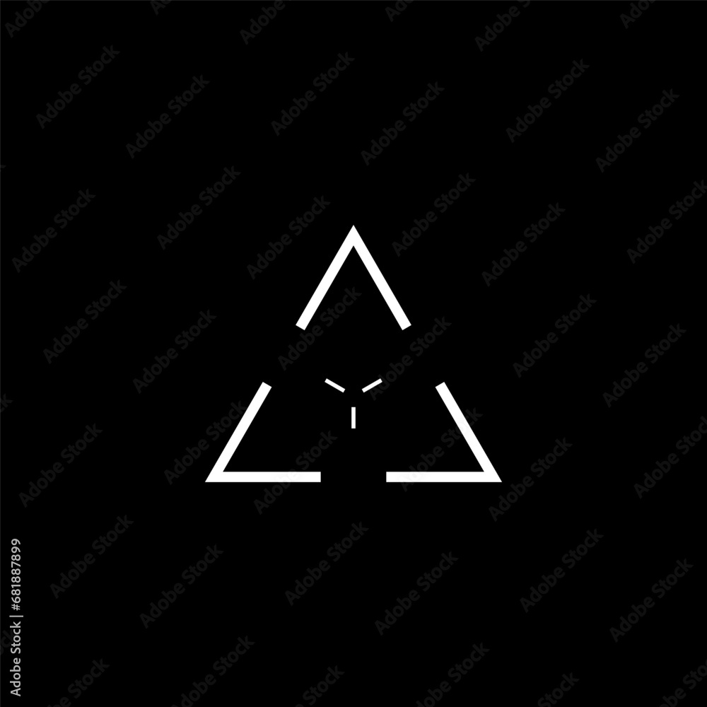 Cyberpunk style set element. Triangle design target. Futuristic aim. A ...