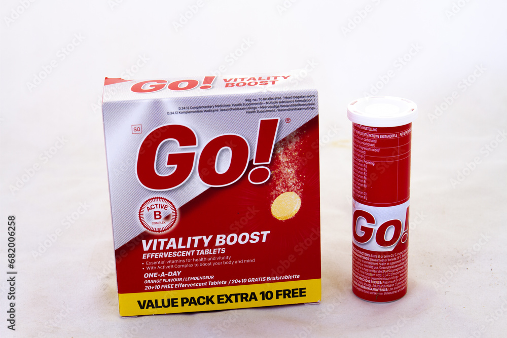 Johannesburg, South Africa - a box of Go! vitality boost effervescent ...