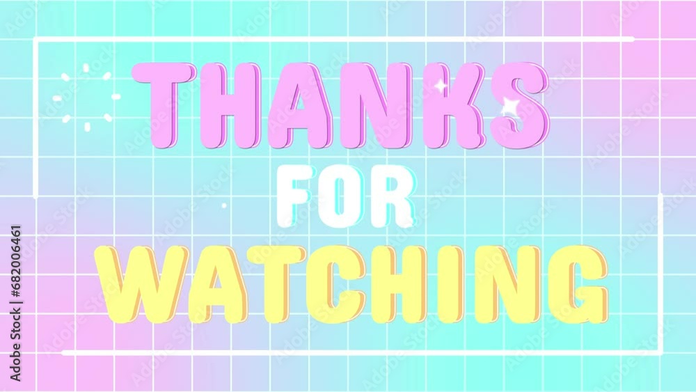 thanks for watching animated text thanks for watching feminine cartoon ...