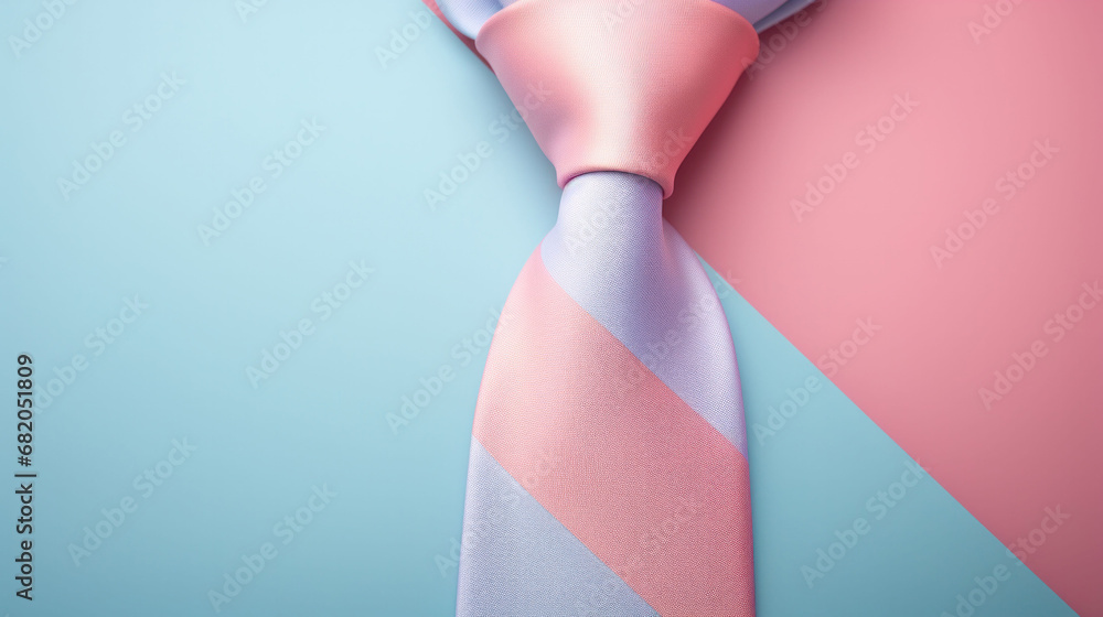 Pastel tie on a two-tone background, a subtle yet stylish choice for a ...