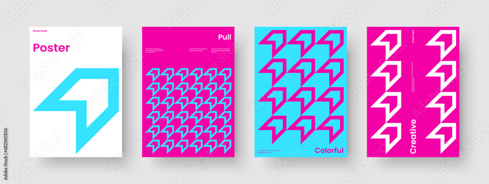 Modern Poster Layout. Geometric Banner Design. Isolated Report Template ...