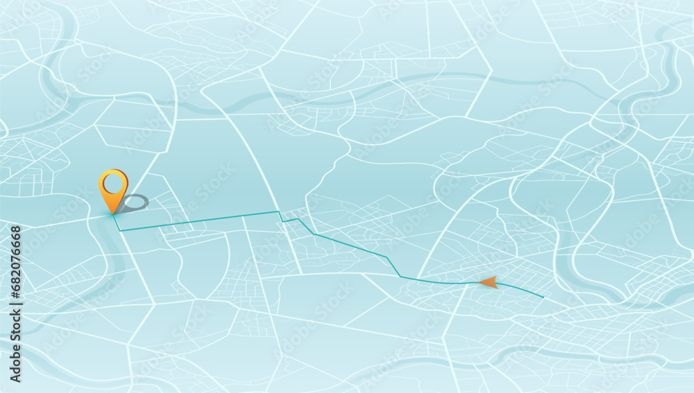 Gps tracking map. Abstract isometric location tracks dashboard. Track ...