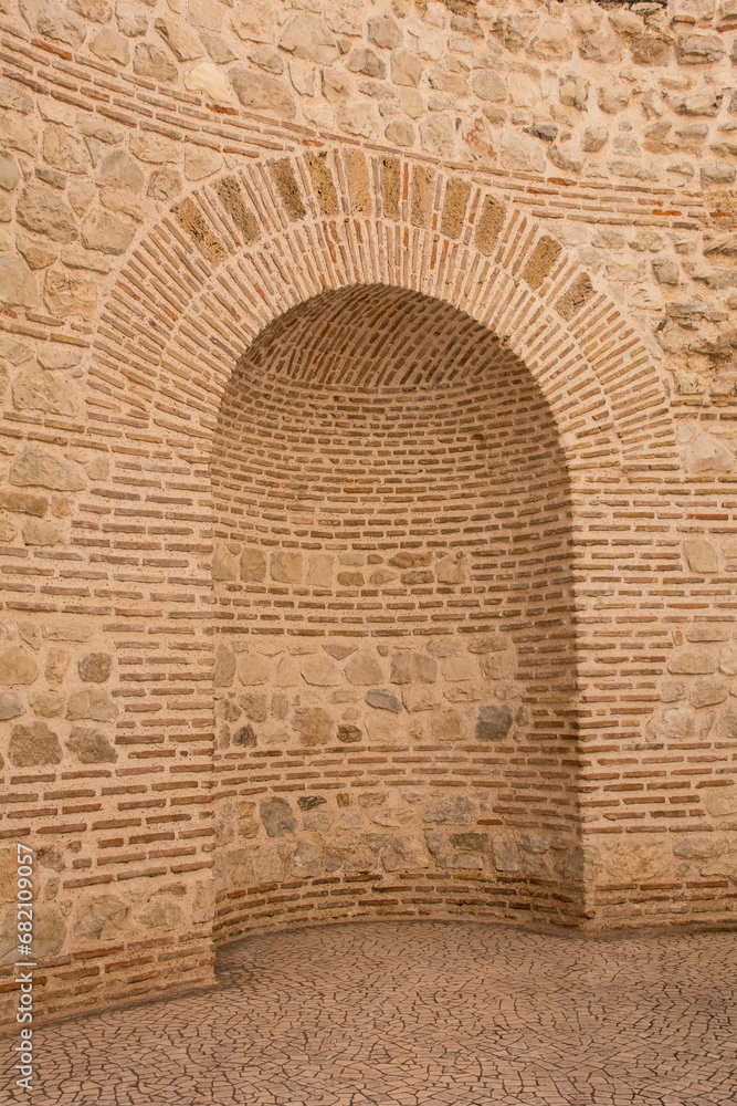 An arched recess in the 4th century Vestibule within the Diocletian ...