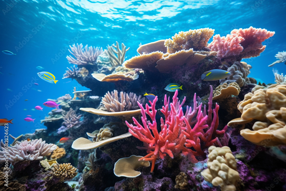 Coral reefs serve as vital ecosystems for fish, providing them with ...