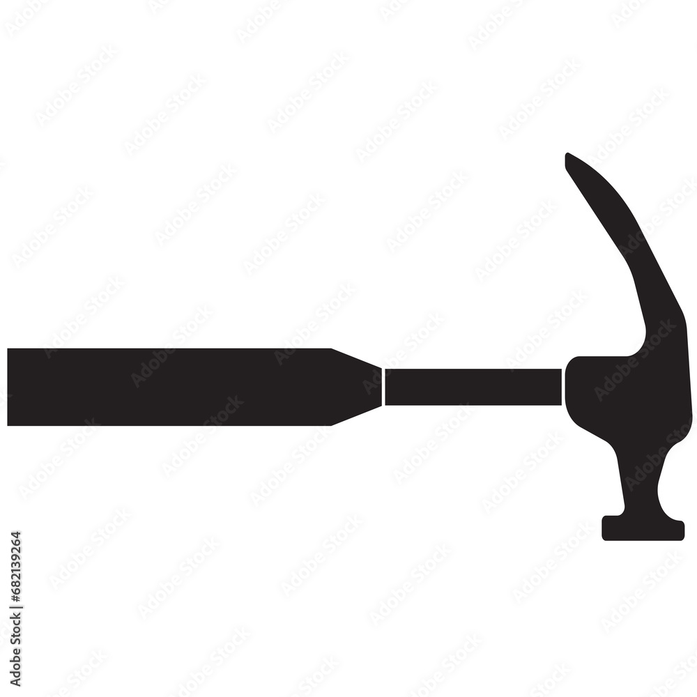 Poster Digital png illustration of black hammer on transparent ...