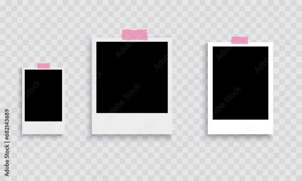 Vector Polaroid Frames: Realistic Photo Templates with Shadows. Vintage ...