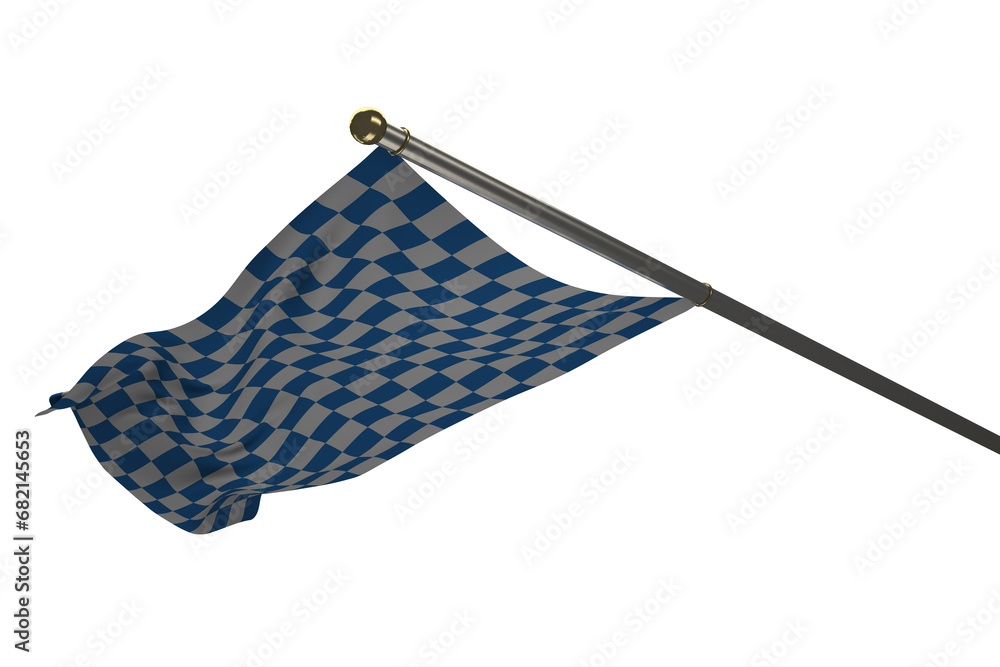 Digital png illustration of white and blue racing flag on transparent ...
