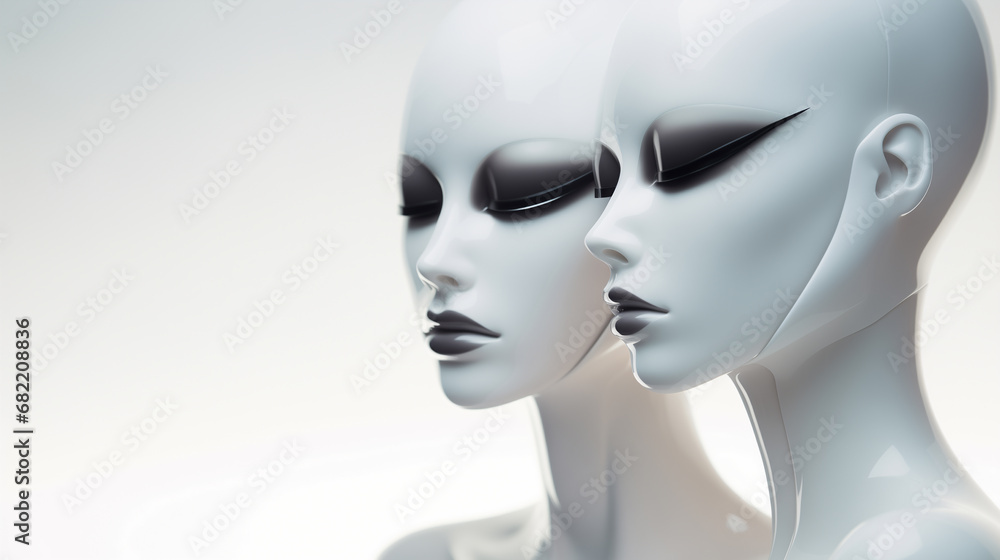 Newly augmented synthetic biomechatronic android robotic female twins ...
