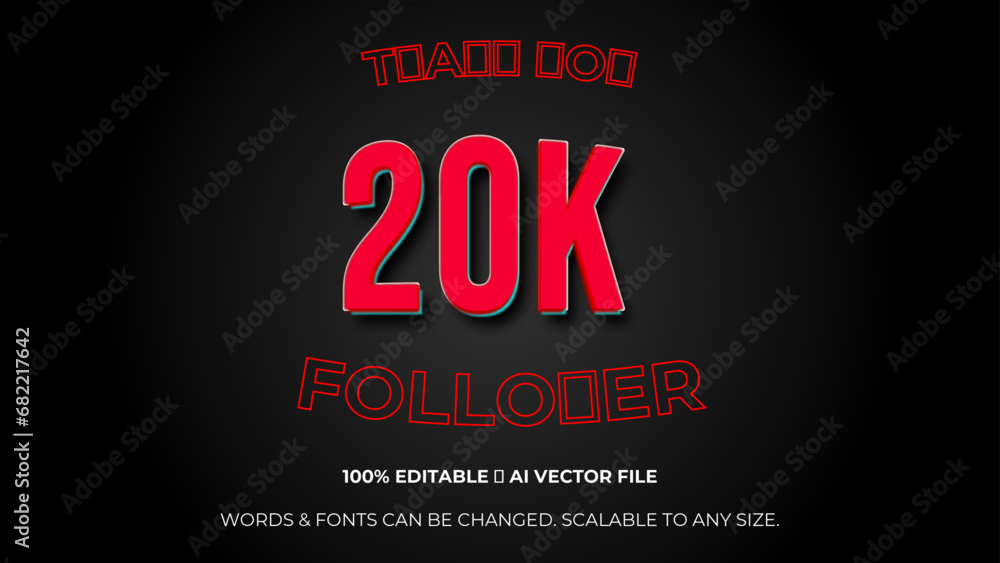 Thank you 20K followers congratulation template banner. 20k celebration ...