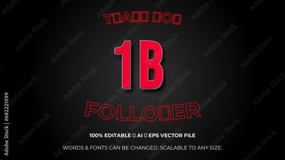 Thank you 1 billion followers congratulation template banner. 1B ...