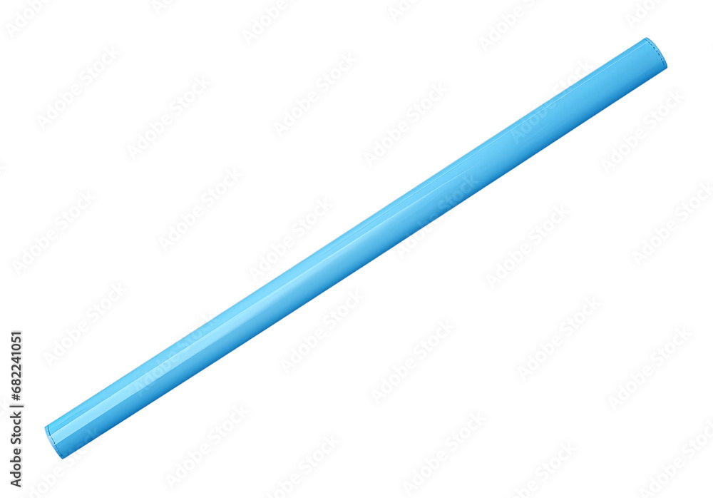 Plastic drinking blue straw isolated on transparent background PNG, clipping path Stock Photo ...