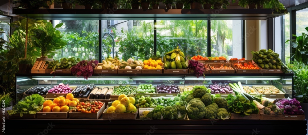 The natural and organic food shop displayed an array of healthy and ...