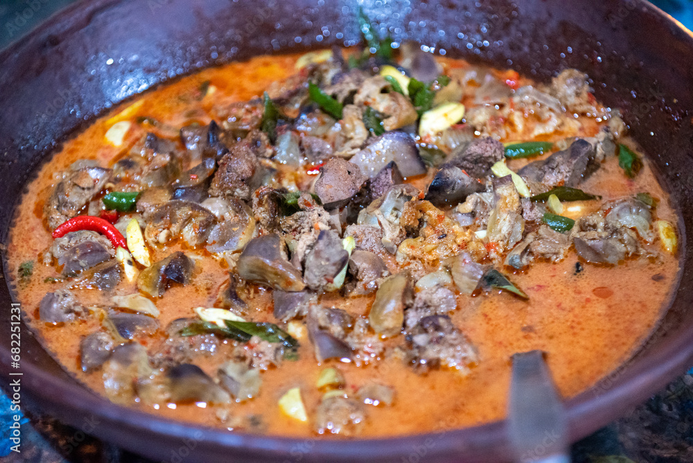 Chicken offal soup is a soup made from offal chicken, simmered in water ...