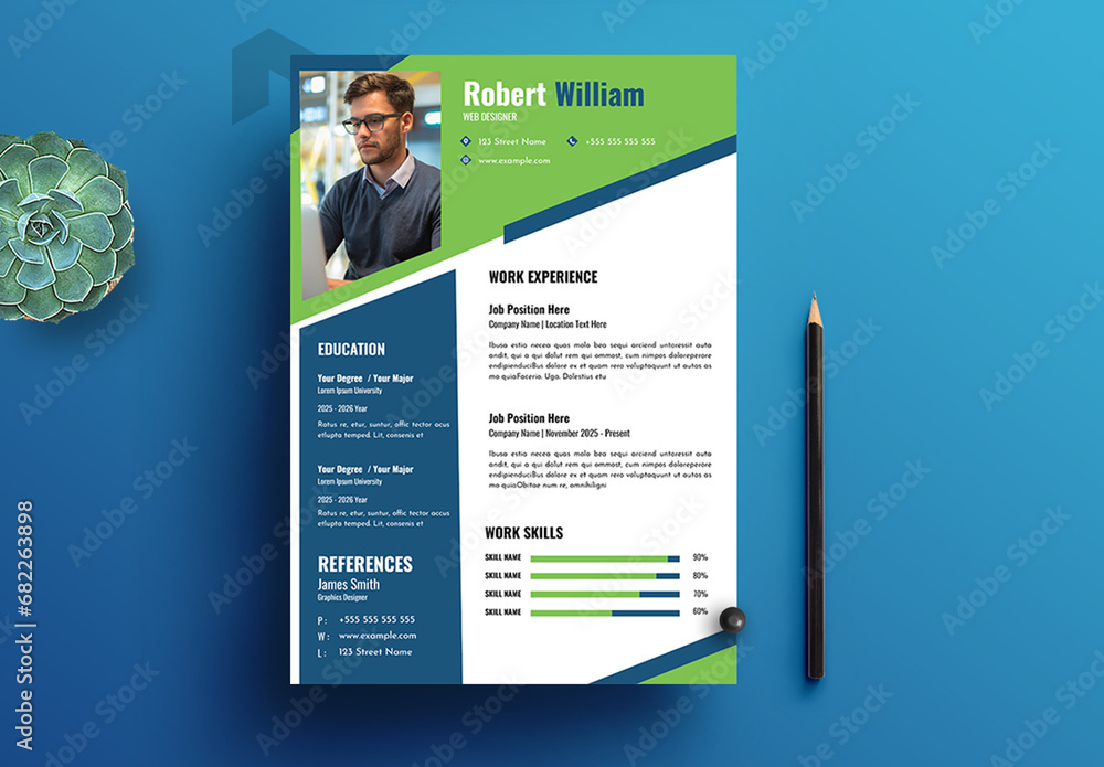 Creative Resume Layout Stock Template | Adobe Stock