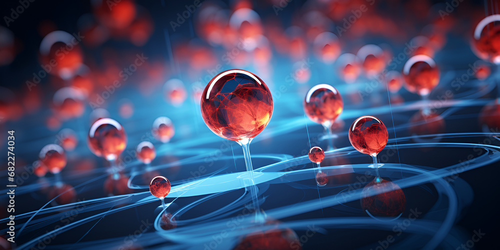 3D Rendering of Human Cell or Embryonic Stem Cell, Nanoparticle ...