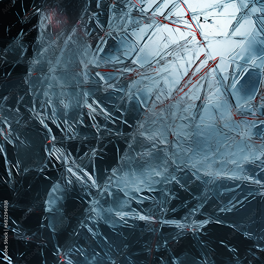 ice texture, thinny sharp frostbytes, dense interlaced needles of ice ...