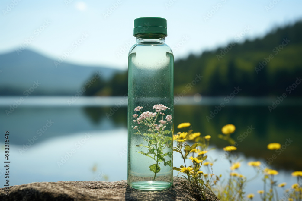 A water bottle adorned with motivational quotes, encouraging hydration ...