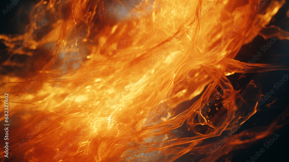 Abstract depiction of a fire whirl, a rare and intense whirlwind ...