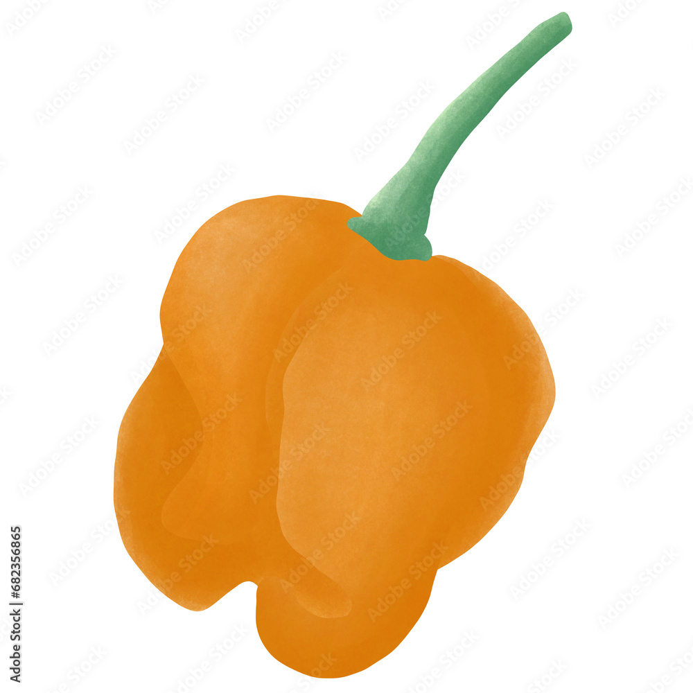 Ghost pepper, illustration cartoon design. Stock Illustration | Adobe Stock