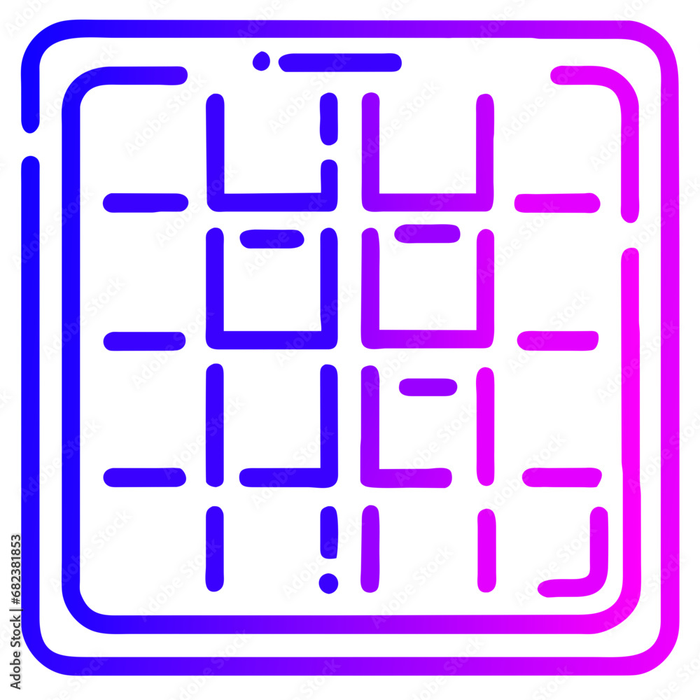 Tic tac toe game icon on white background. Vector illustration ...