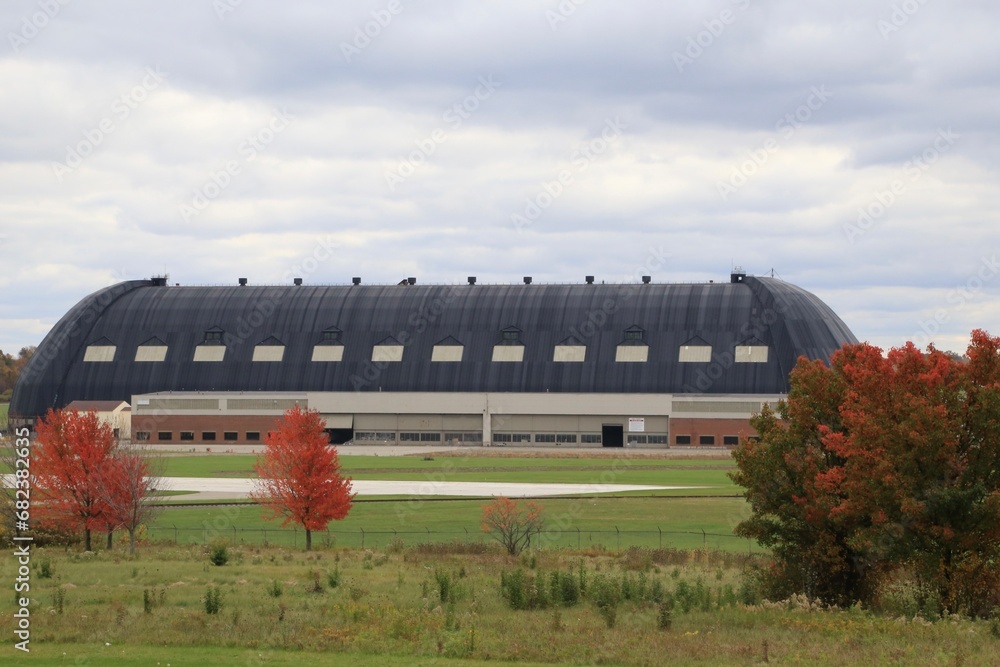 Goodyear Airdock - Built by the Goodyear-Zeppelin Corp. in 1929. The ...