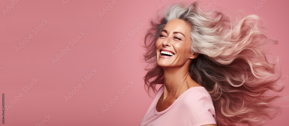 Beautiful, gorgeous 50s mid age beautiful elderly senior model woman ...