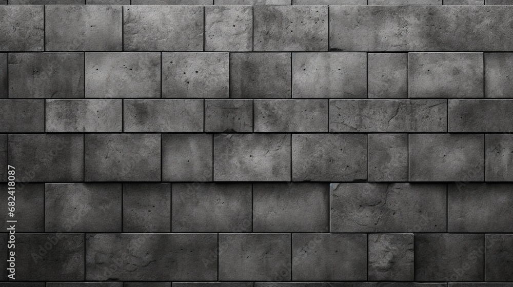 A cinder block wall presenting its uniform, grid-like texture ...