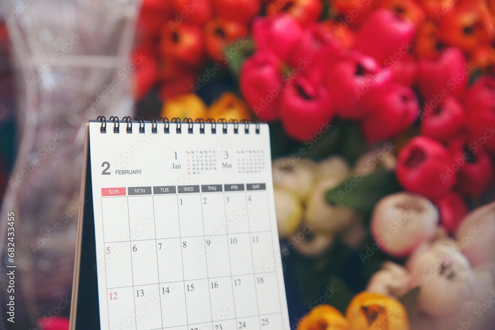 2024 Calendar desk placed on business office table. Desktop Calender ...