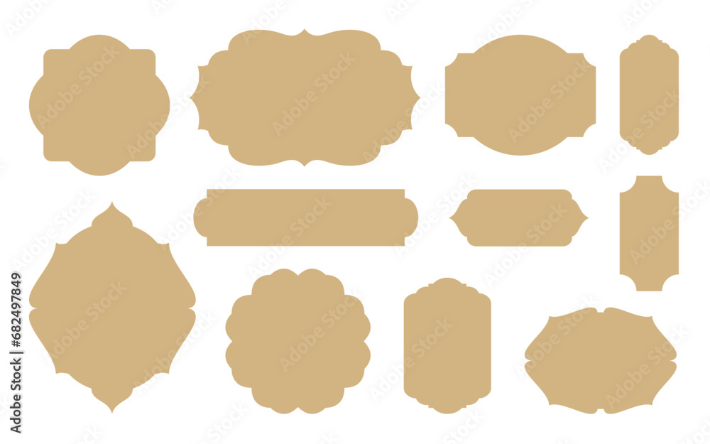 Vintage tags retro labels cut file. Vector templates for wine badge ...