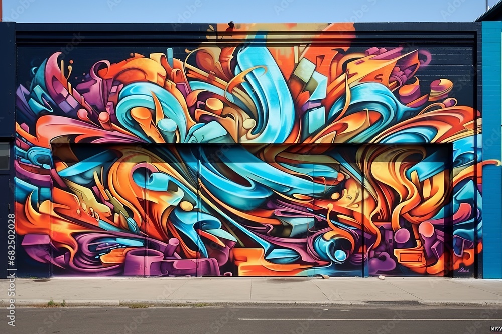Artistic Legacy Tribute: An immersive street art creation showcasing a ...