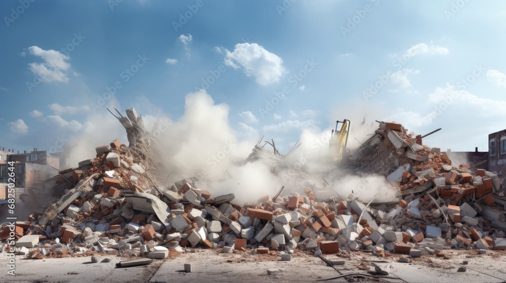 Recovery and recycling of concrete and brick rubble debris on ...