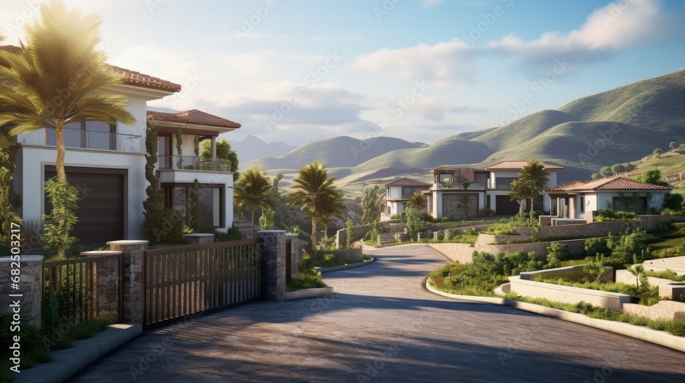 Villa in Los Monasterios Urbanization residential area. Design house ...