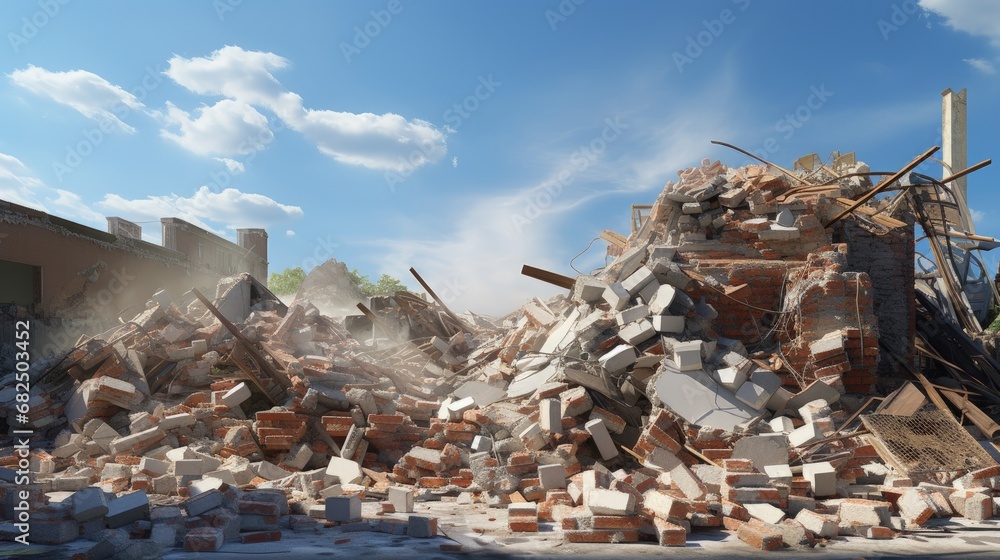 Recovery and recycling of concrete and brick rubble debris on ...